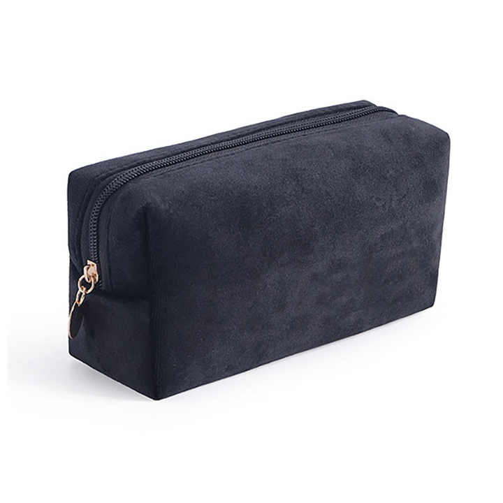 Free Sample Multi Color Luxury Suede Velvet Makeup Pouch With Gold ...